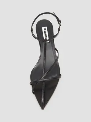 JIL SANDER Strappy 35mm Leather Kitten Heel Sandals