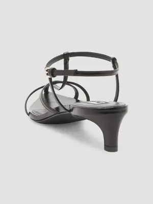 JIL SANDER Strappy 35mm Leather Kitten Heel Sandals