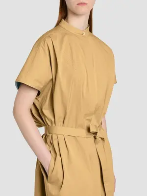 JIL SANDER Glaze-finished Cotton Poplin Shirtdress