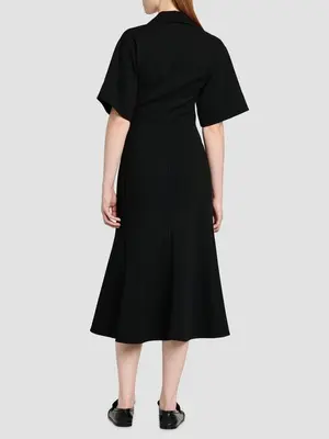 JIL SANDER Crepe A-line Midi-dress