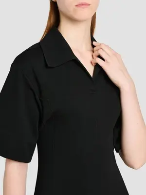 JIL SANDER Crepe A-line Midi-dress