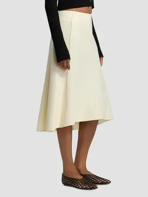 JIL SANDER Crepe Textured Midi-skirt