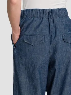 JIL SANDER Cotton Chambray Relaxed-fit Trousers - Indigo