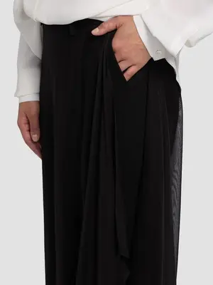 Michael Kors Veiled Wool Crepe Trousers
