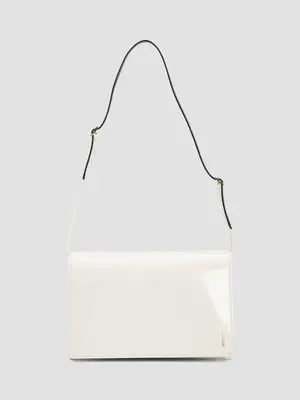JIL SANDER Small Leather File Bag - Eggshell