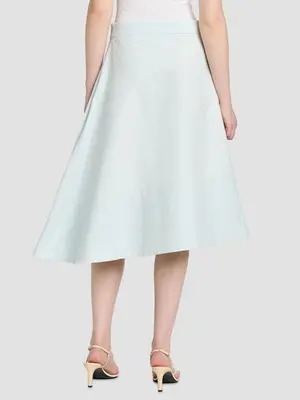 JIL SANDER Compact Light Double-cotton Asymmetric Midi-skirt