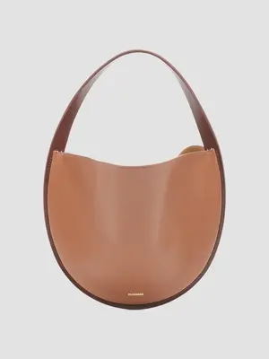 JIL SANDER Pivot Leather Hobo Bag - Grape
