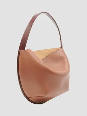 JIL SANDER Pivot Leather Hobo Bag - Grape