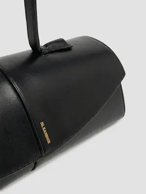 JIL SANDER Linea Leather Shoulder Bag - Black