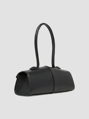 JIL SANDER Linea Leather Shoulder Bag - Black