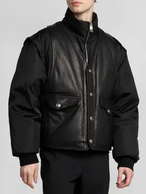 Versace Layered Stand-collar Down Jacket