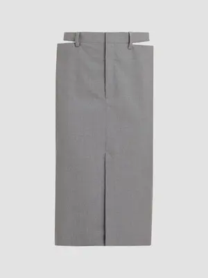JIL SANDER Cut-out Wool Pencil Skirt