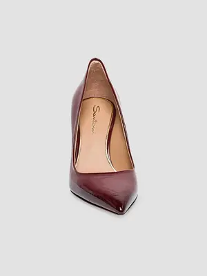 Santoni Sibil 85mm Patent Leather Stiletto Pumps - Red