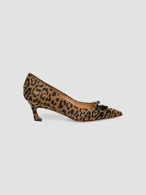 Santoni Adri 55mm -print Calf Hair Pumps