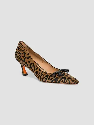 Santoni Adri 55mm -print Calf Hair Pumps