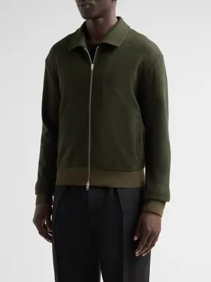 JIL SANDER Felted Wool-blend Jersey Jacket