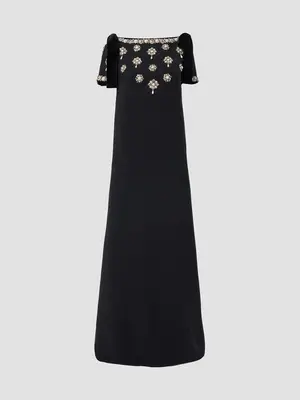 Carolina Herrera Embellished Medallion-embroidered A-line Gown