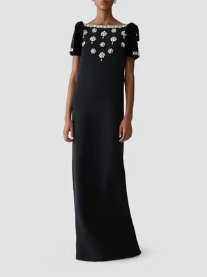 Carolina Herrera Embellished Medallion-embroidered A-line Gown