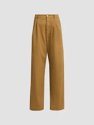 JIL SANDER Cotton Crease-front Wide-leg Trousers - Meadow