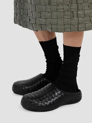 Bottega Veneta Intrecciato Leather Clog Mules