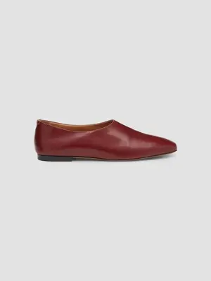JIL SANDER Prince Leather Ballerina Flats - Sumac