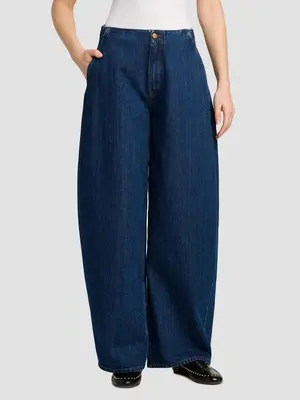 JIL SANDER Oversized Denim Barrel-leg Trousers
