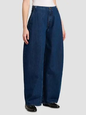 JIL SANDER Oversized Denim Barrel-leg Trousers