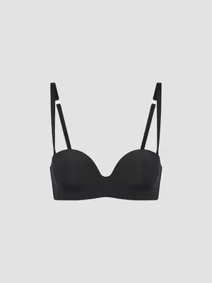 Simone Perele Essential Plunge Microfiber Multi-way Bra - Black