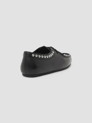 JIL SANDER Studded Lace-up Leather Shoes