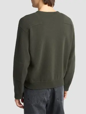JIL SANDER Saddle Shoulder Wool-blend Sweater