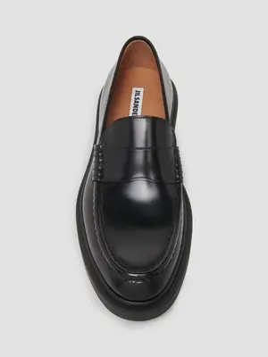 JIL SANDER Leather Penny Loafers
