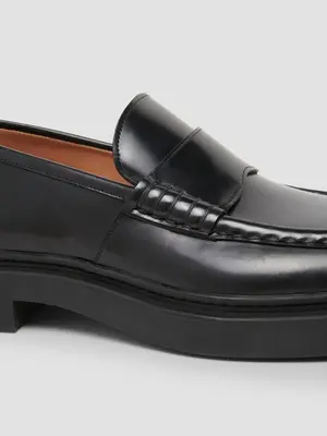 JIL SANDER Leather Penny Loafers