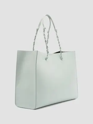 JIL SANDER Tangle East West Leather Shopper Tote Bag