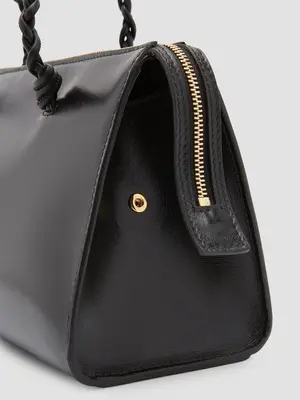 JIL SANDER Tangle Tent Leather Shoulder Bag - Black