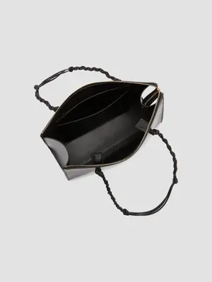 JIL SANDER Tangle Tent Leather Shoulder Bag - Black