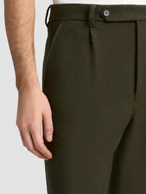 JIL SANDER Felted Wool-blend Trousers
