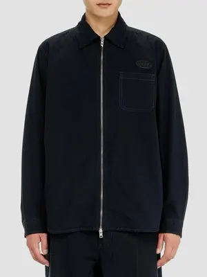 DIESEL® Alias Logo Zip-front Shirt Jacket