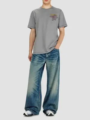 DIESEL® Logo-embroidered Cotton Jersey T-shirt