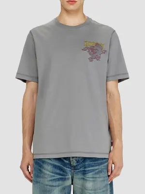 DIESEL® Logo-embroidered Cotton Jersey T-shirt