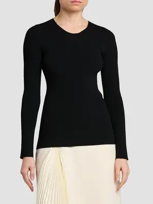 JIL SANDER Rib-knit Crewneck Sweater