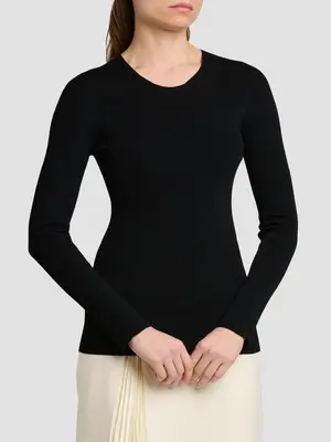 JIL SANDER Rib-knit Crewneck Sweater