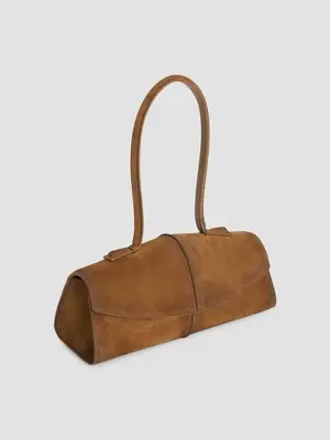 JIL SANDER Linea Suede Shoulder Bag