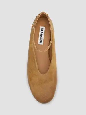 JIL SANDER Elyss Suede Ballet Shoes