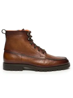 Santoni Rock Leather Work Boots
