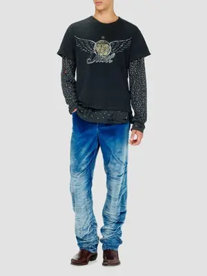 DIESEL® Gerio Cotton-blend Crewneck T-shirt