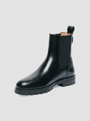 Santoni Jean Leather Chelsea Booties
