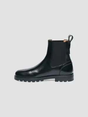 Santoni Jean Leather Chelsea Booties
