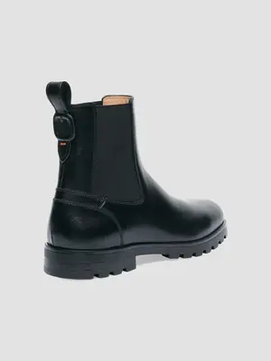 Santoni Jean Leather Chelsea Booties