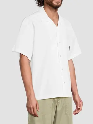Palm Angels Curved Logo Classic Cotton Shirt