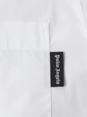 Palm Angels Curved Logo Classic Cotton Shirt
